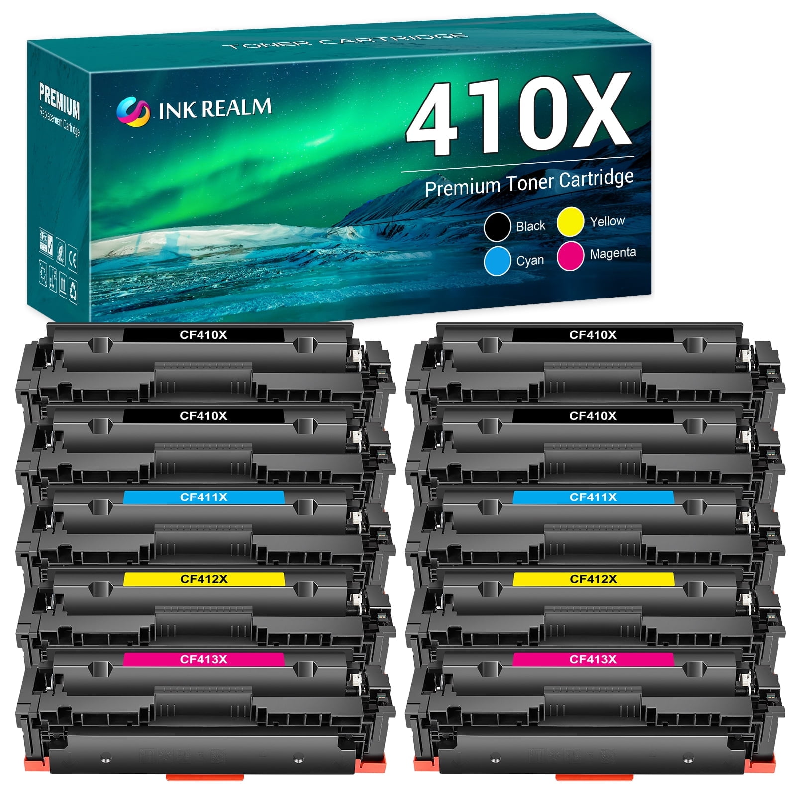 Ink Realm 410A Toner Cartridges Compatible for HP LaserJet Pro MFP ...