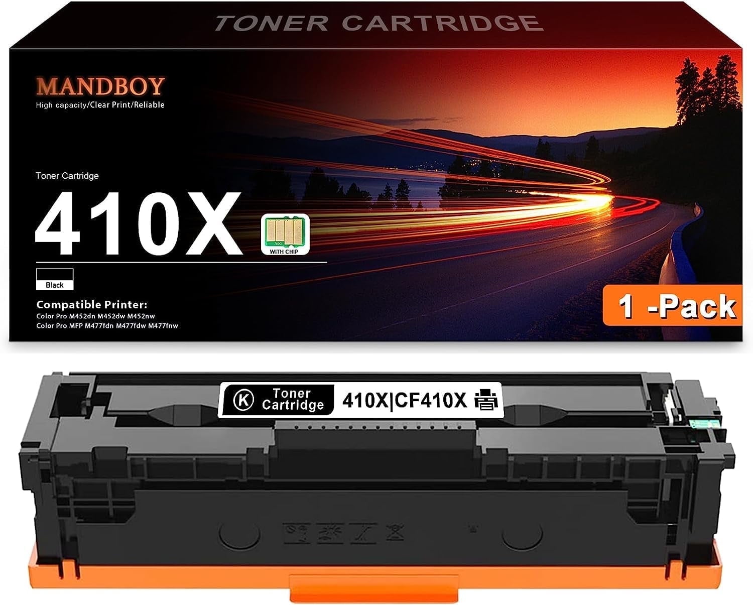 YOUNGTION 410X Black Toner Cartridge with Chip, 7,000 Pages Yield ...
