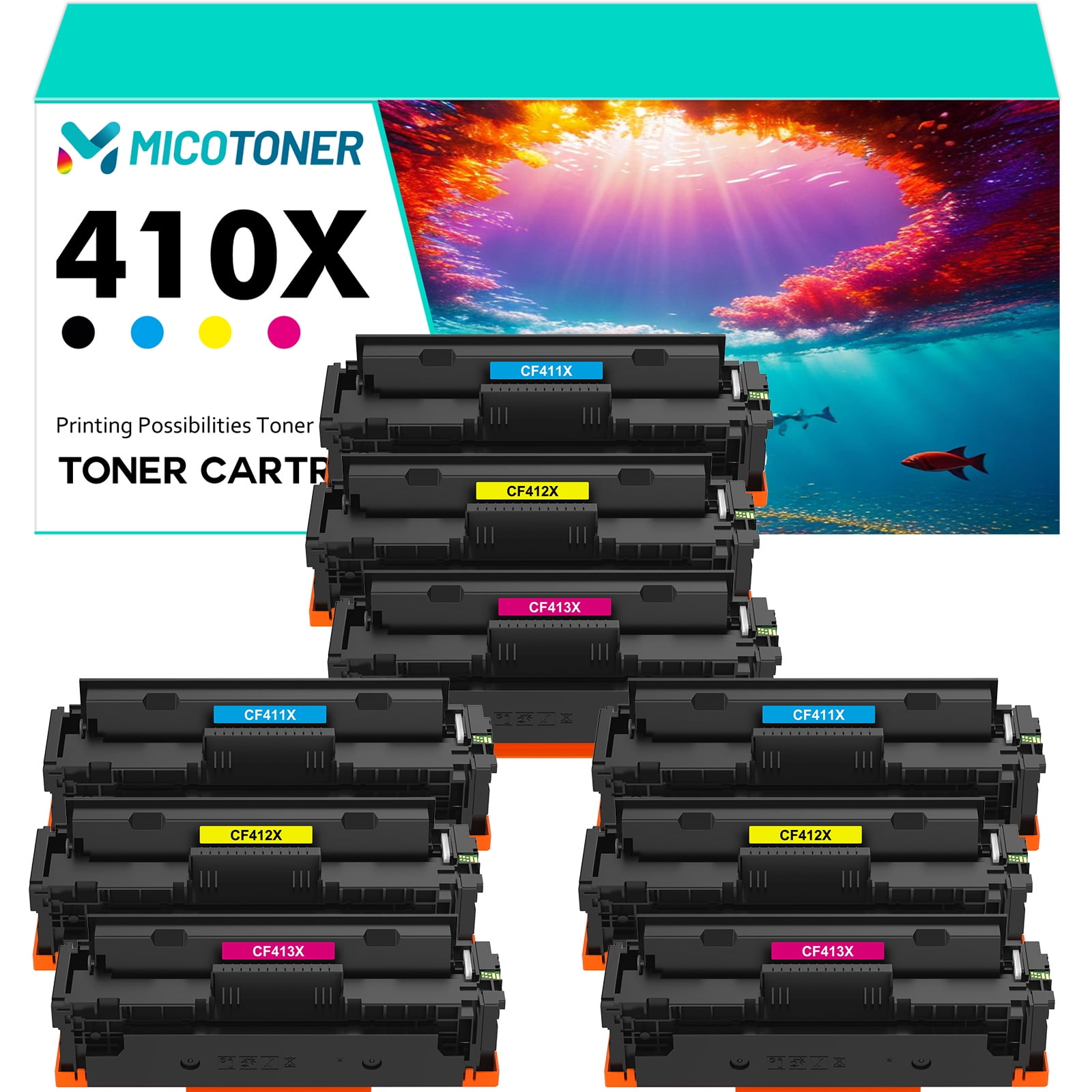410X Compatible CF410X Toner Cartridge Replacement for HP 410X 410A ...