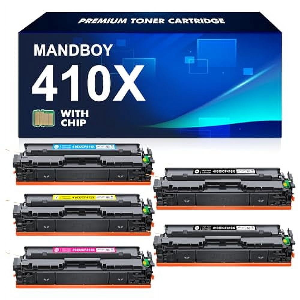 410X Toner Cartridges 5 Pack High Yield (with Chip) Compatible ...