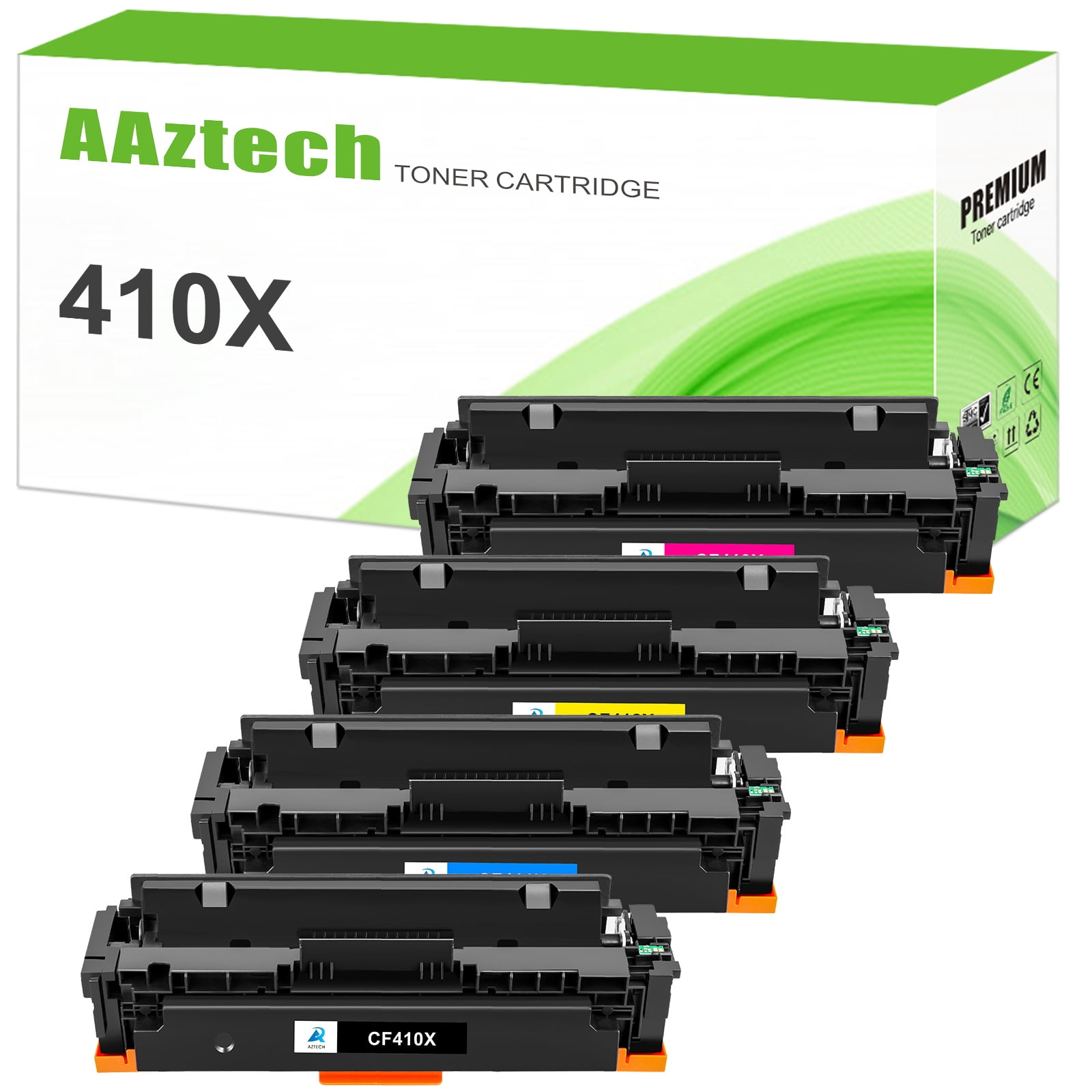 410X toner Cartridge 4-Pack Compatible for HP 410X 410A CF410X CF410A ...