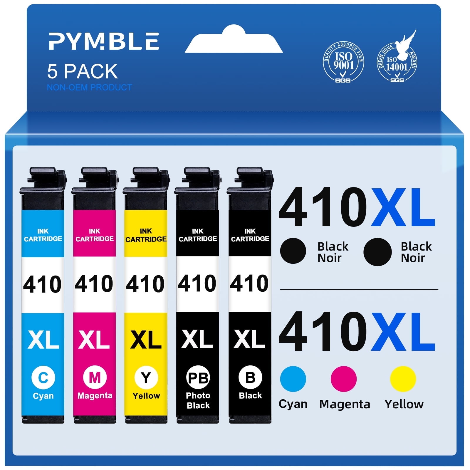 Epson 410XL Ink Cartridges, 5-Pack for XP Series (1 Black, 1 Photo ...