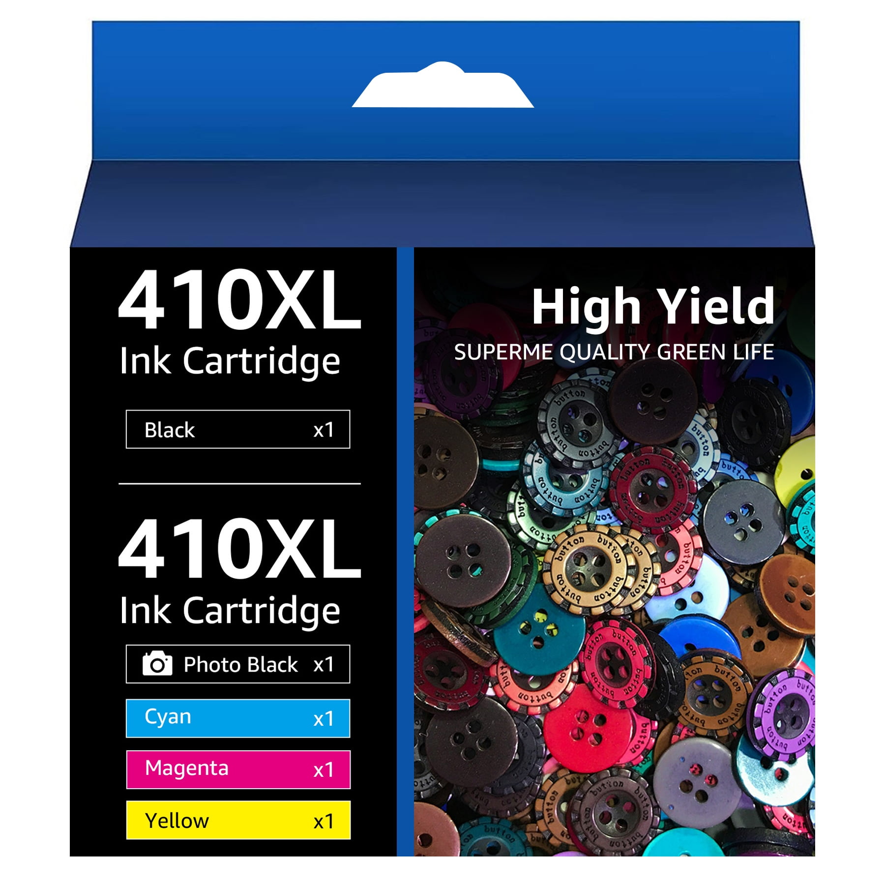 Epson 410XL High Yield Ink Cartridges, 5-Pack for XP-7100, XP-830, XP ...