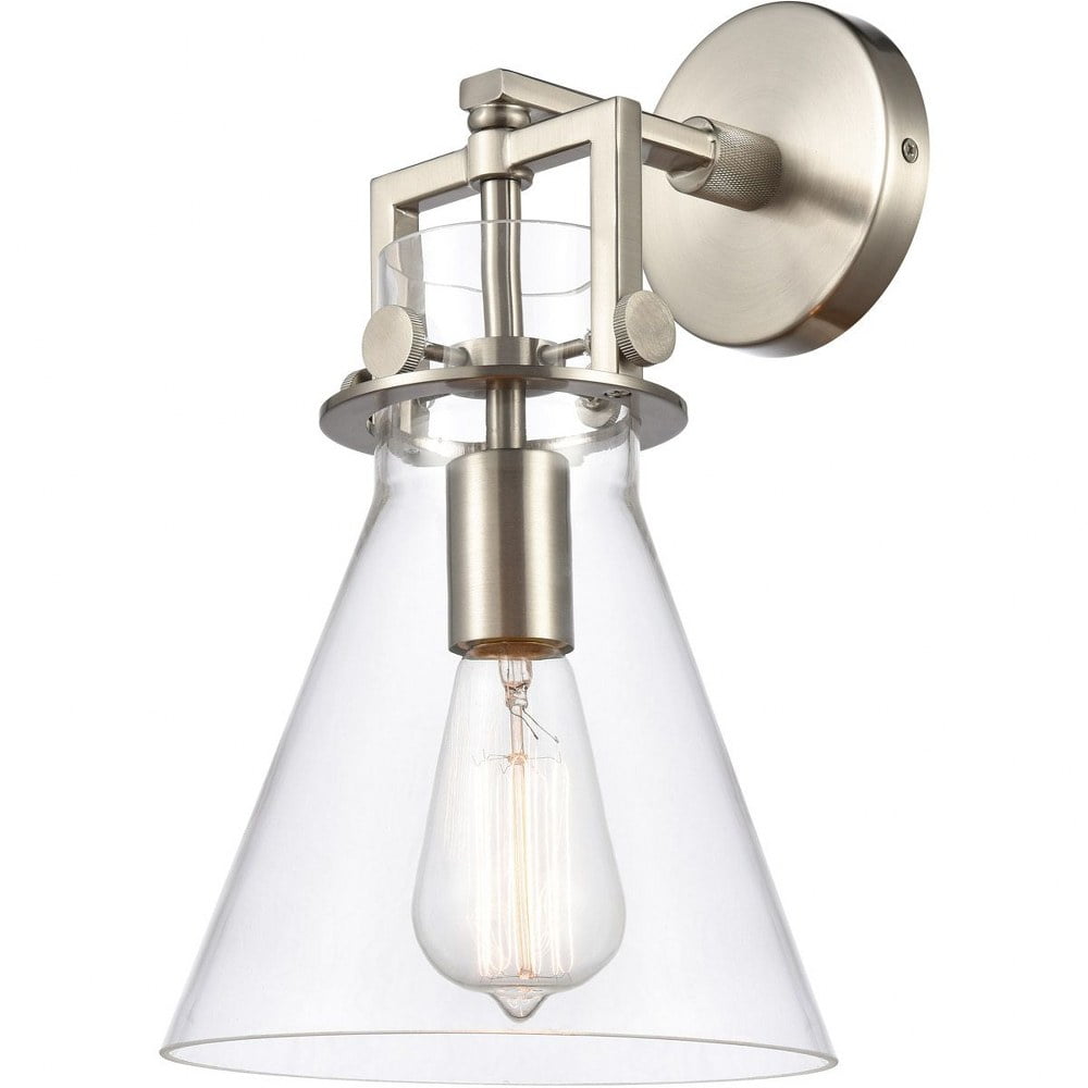 411-1W-SN-8CL Innovations Lighting Newton-One Light Wall Sconce-8 ...