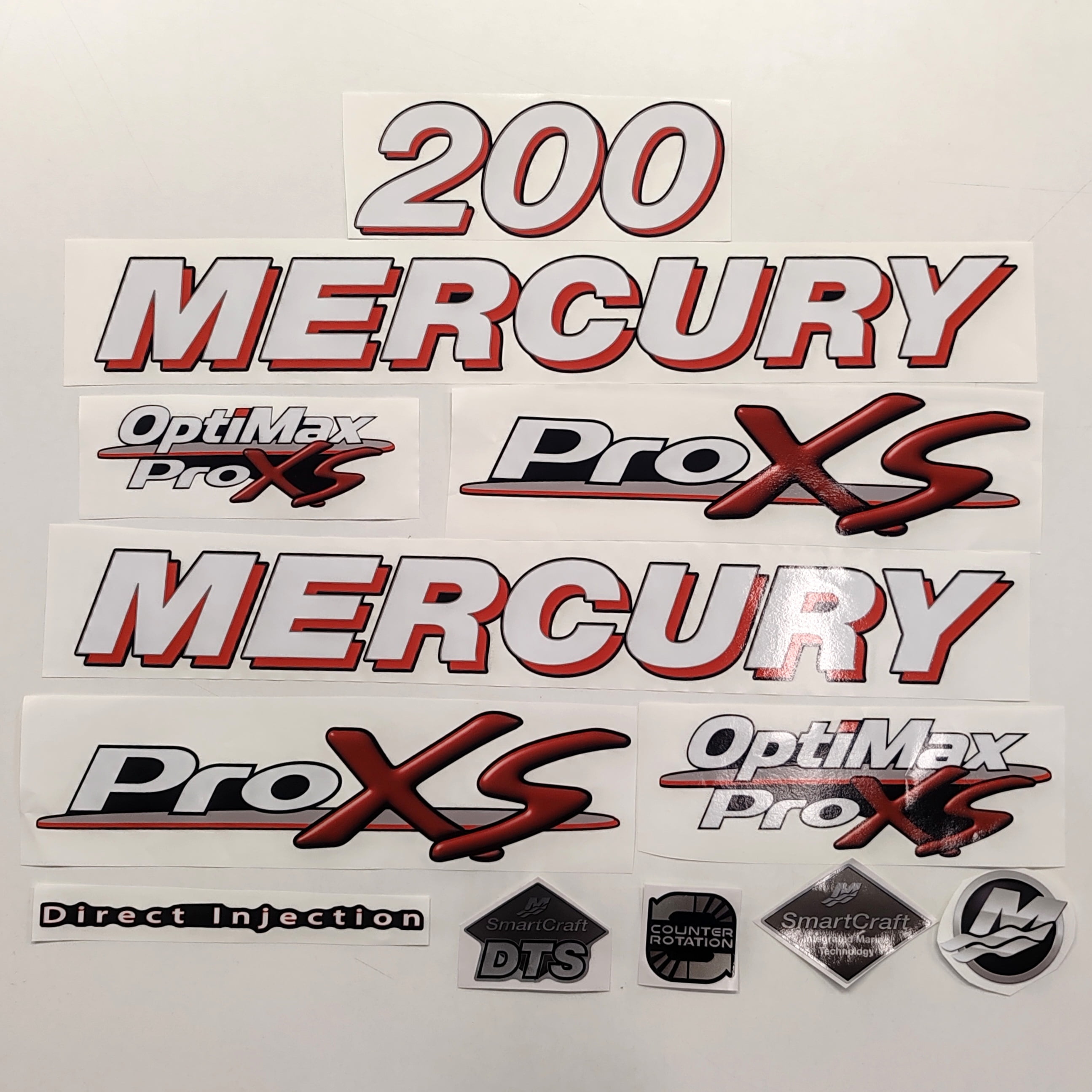 411 Decals Aftermarket Replacement for Mercury 200 Optimax ProXS (2006 ...