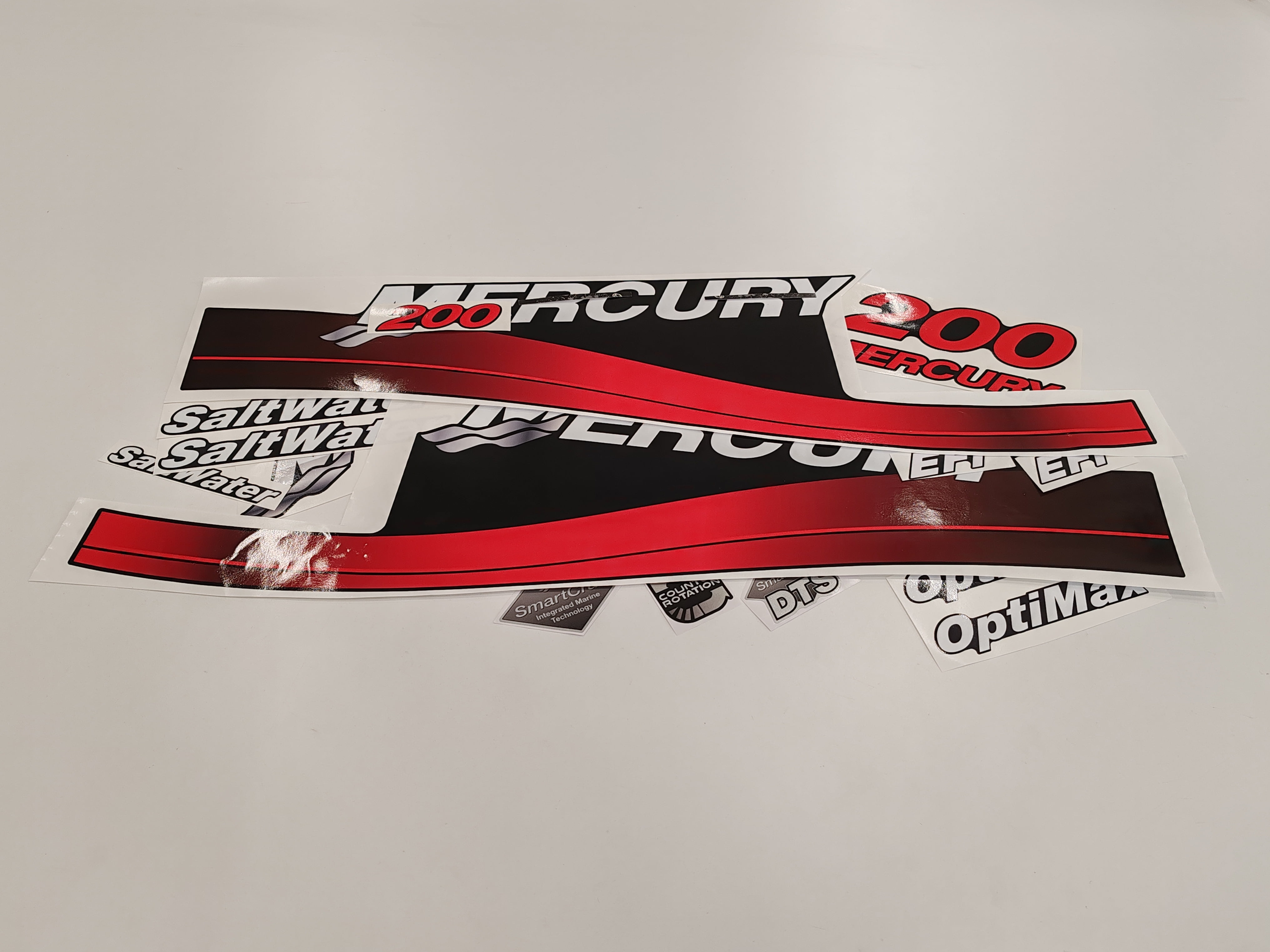 411 Decals Aftermarket Replacement for Mercury 200 Optimax Saltwater ...