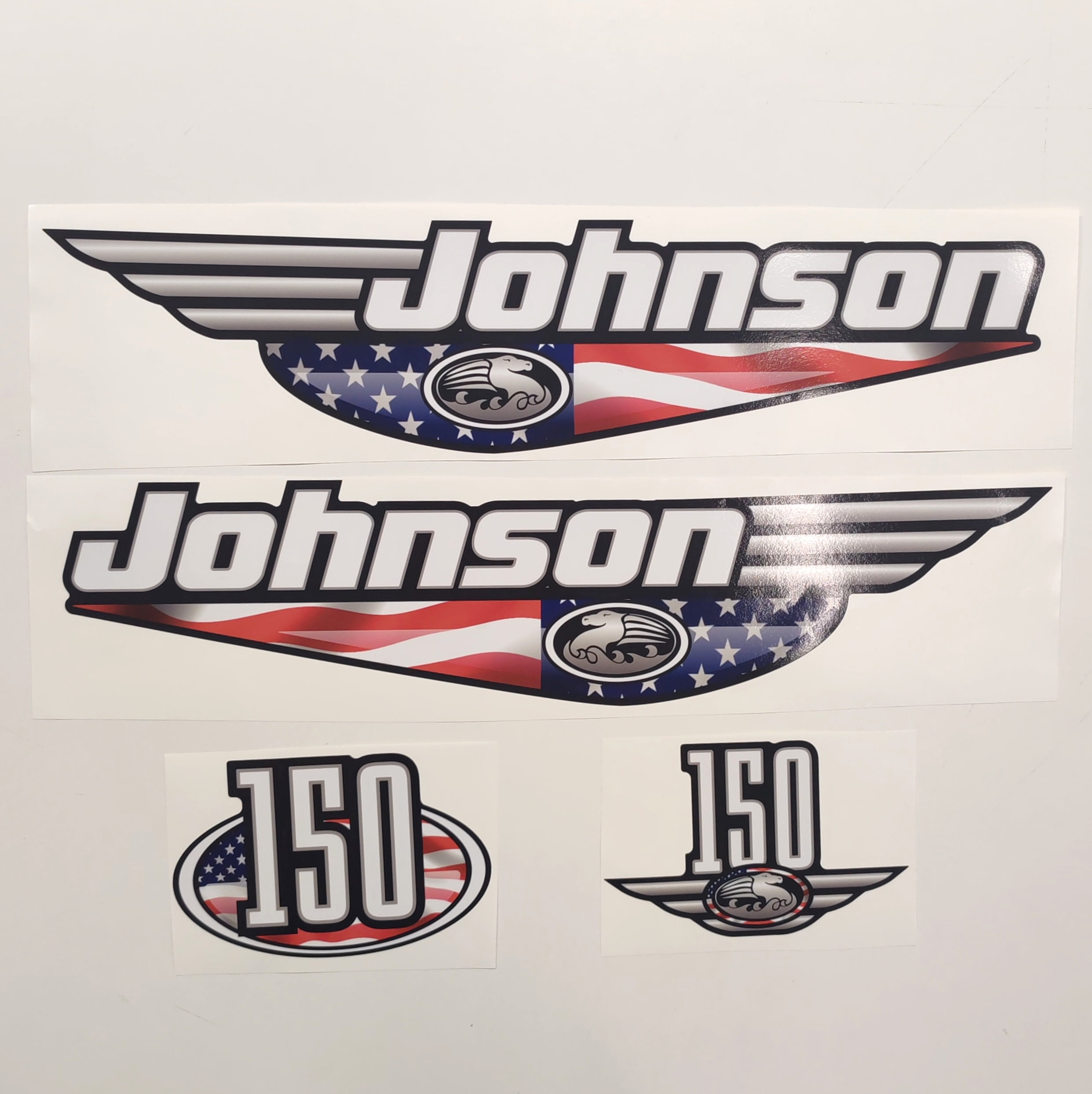 411 Decals Replacement Sticker Set for Johnson 150 Outboard (1992-2000 ...