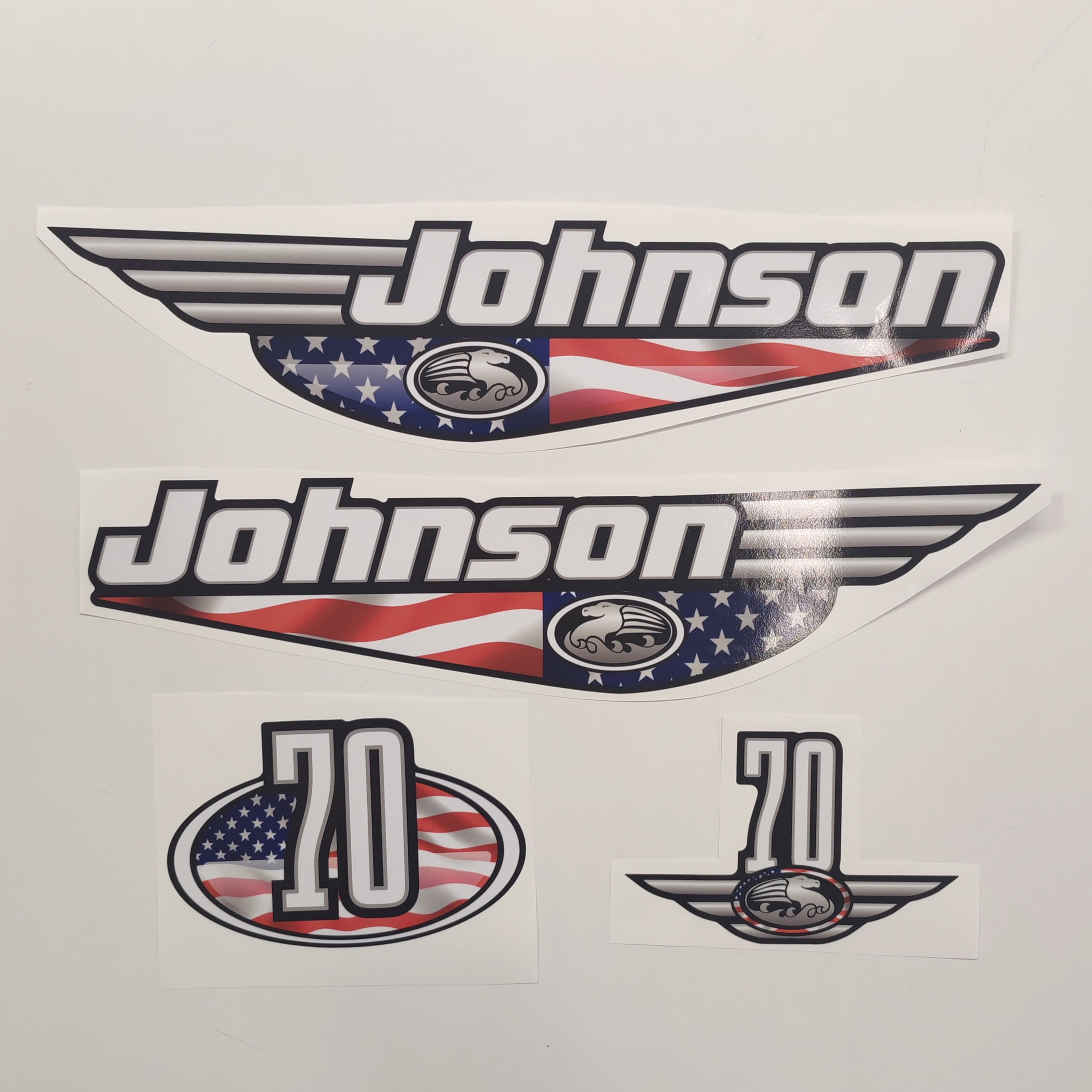 411 Decals Replacement Sticker Set for Johnson 70 HP Outboard (1992 ...