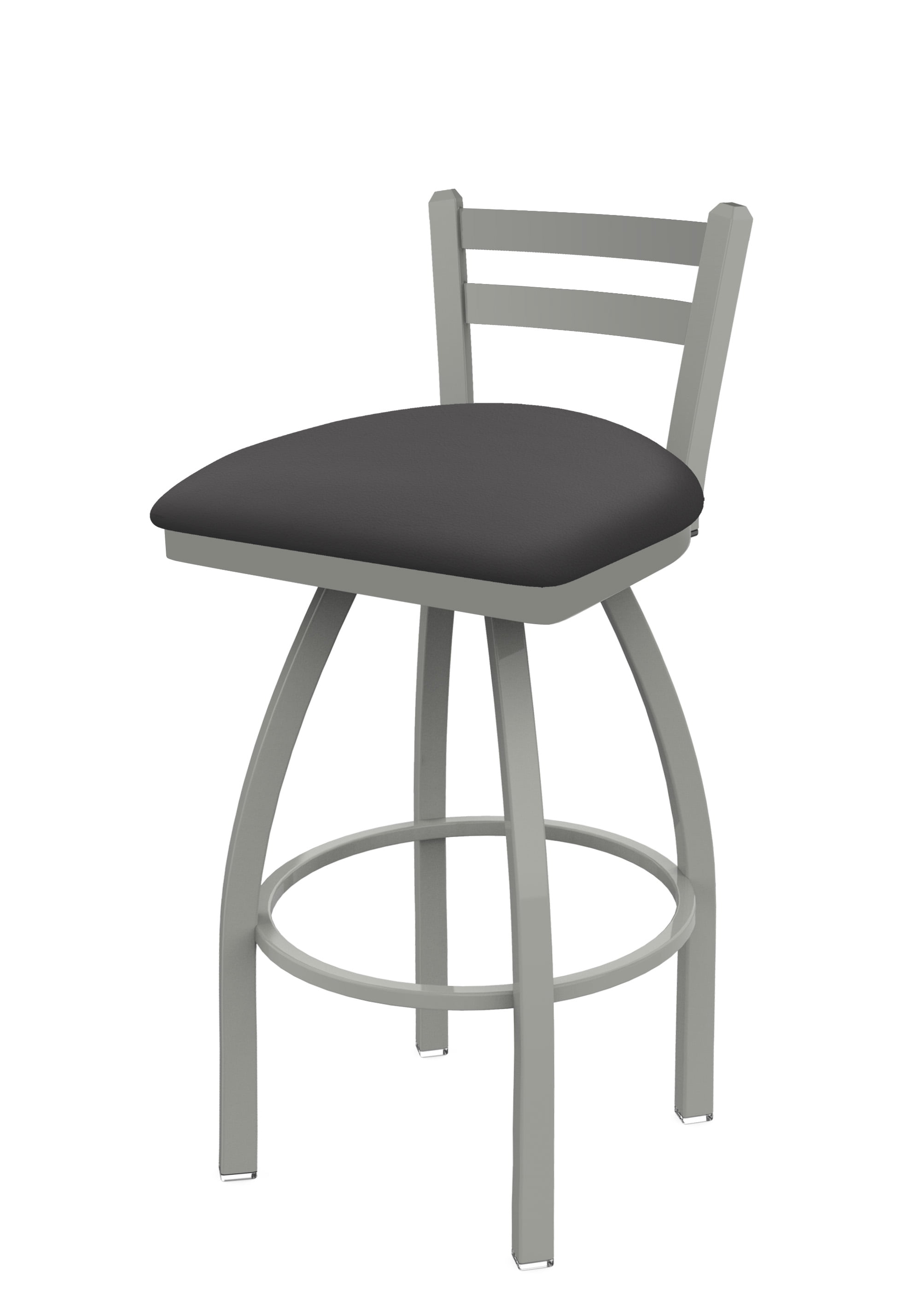 411 Jackie 30" Low Back Swivel Bar Stool with Anodized Nickel Finish ...