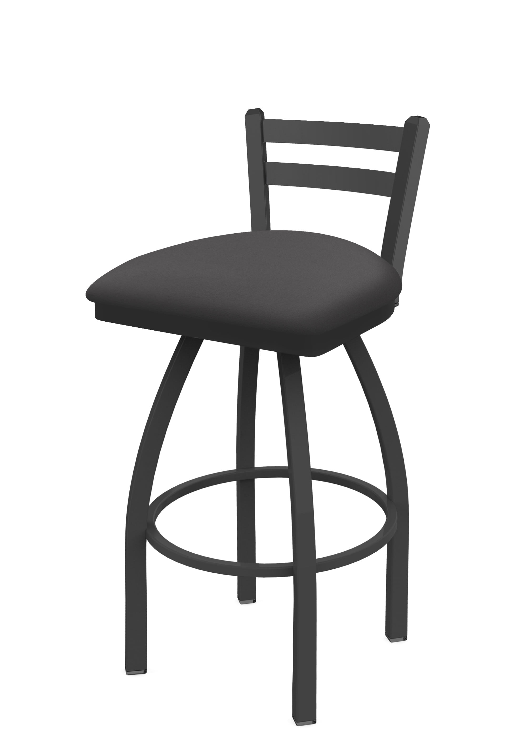 411 Jackie 30" Low Back Swivel Bar Stool with Pewter Finish and Canter ...