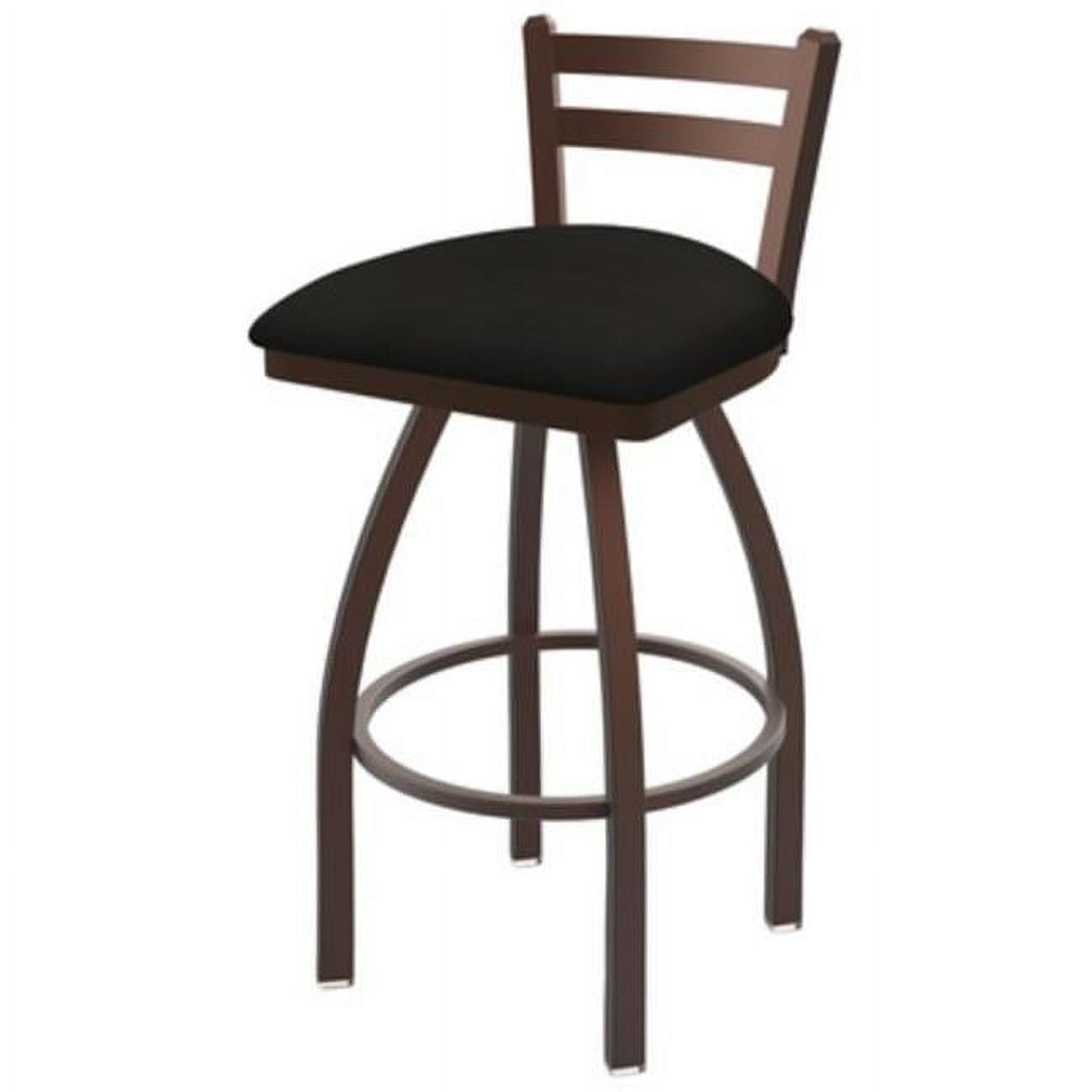411 Jackie Low Back Swivel Counter Stool, Bronze & Canter Espresso ...