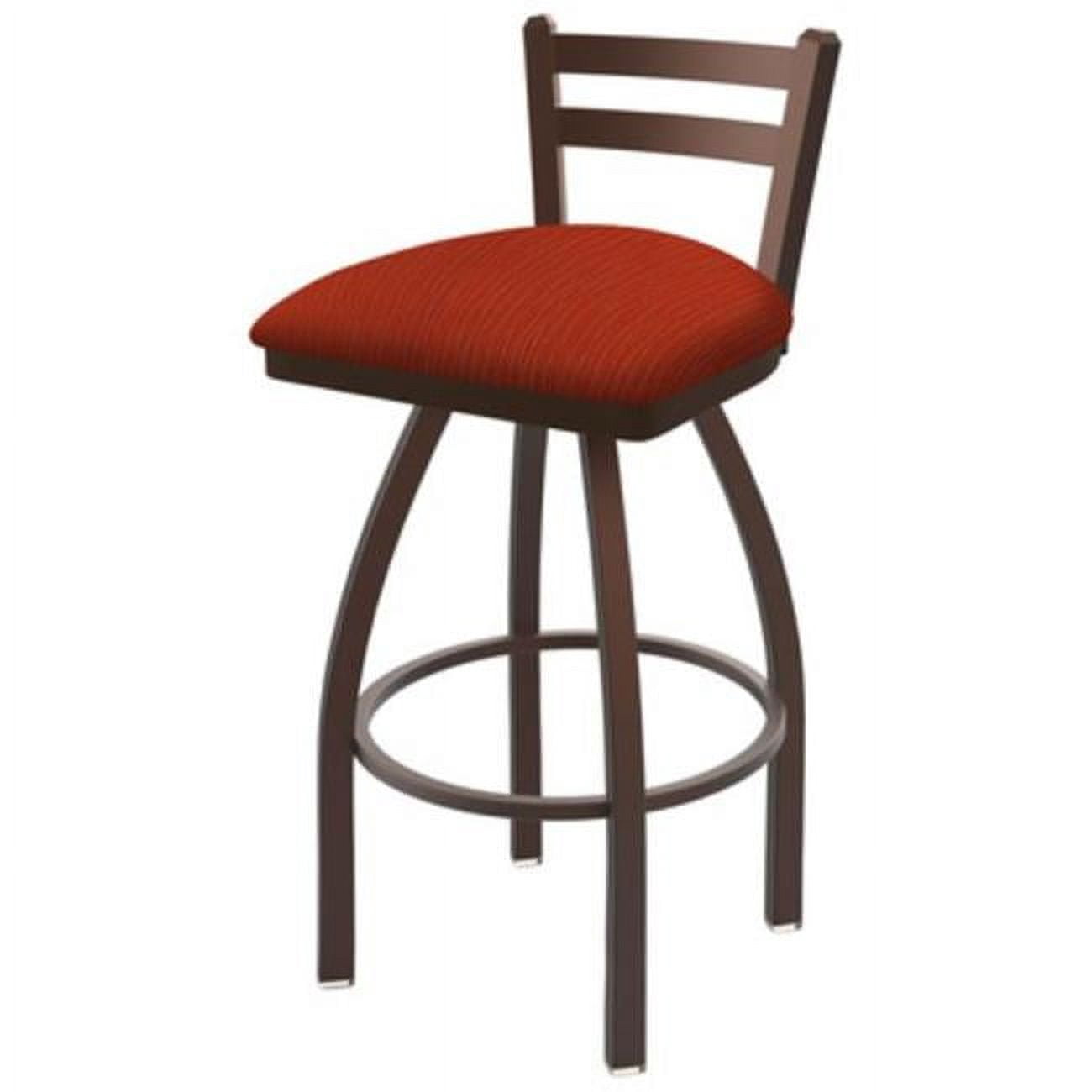 411 Jackie Low Back Swivel Counter Stool, Bronze & Graph Poppy ...