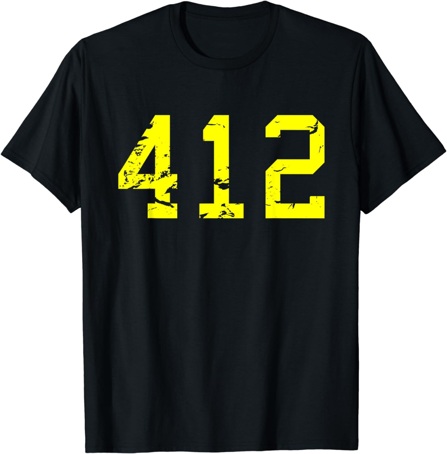 412 - Distressed Pittsburgh Area Code T shirt - Walmart.com
