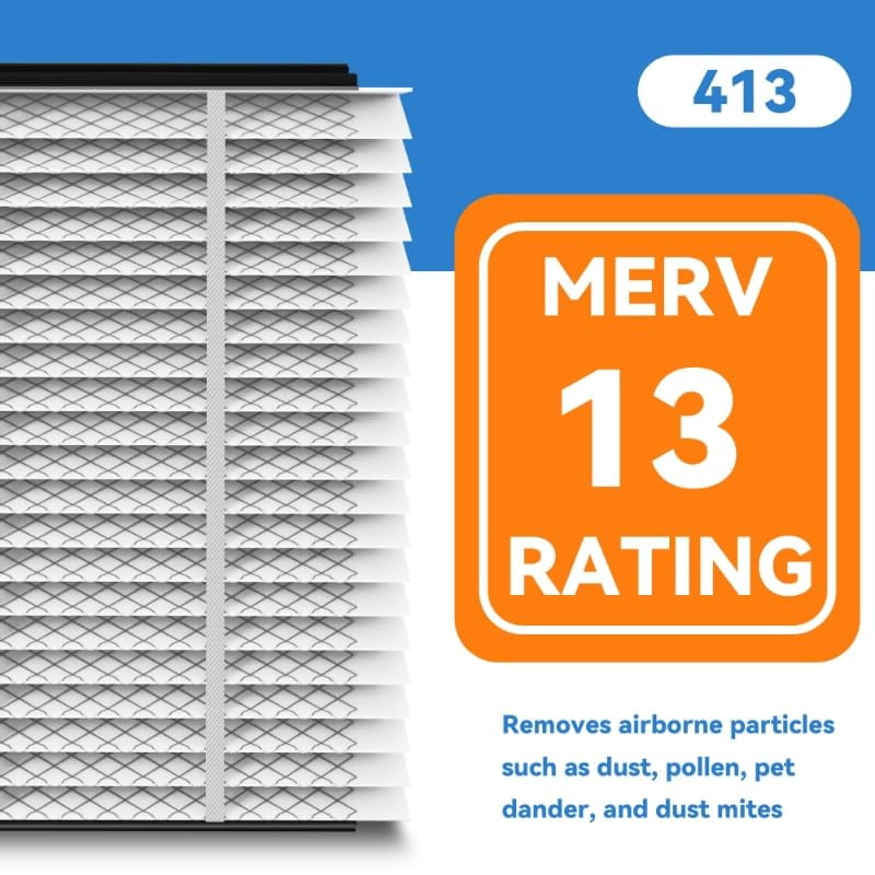 413 Air Filters Replacement for Aprilaire, 16x25x4 MERV 13 Air Filter ...