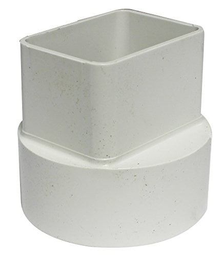 414432BC PVC Sew 2X3X4 Down Spout Adaptor , White - Walmart.com