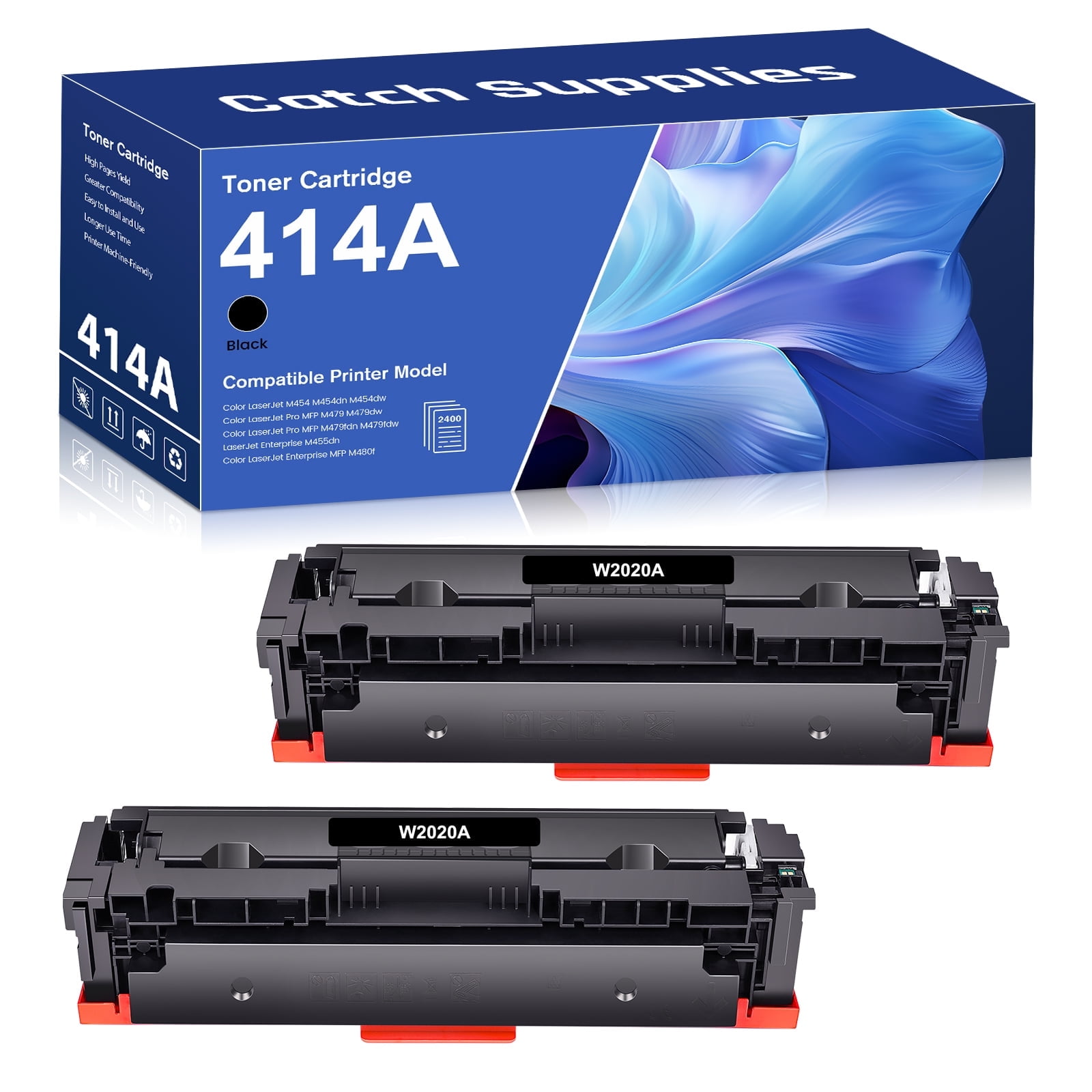 414A Catch Supplies Black Toner Cartridge with Chip Compatible for HP ...