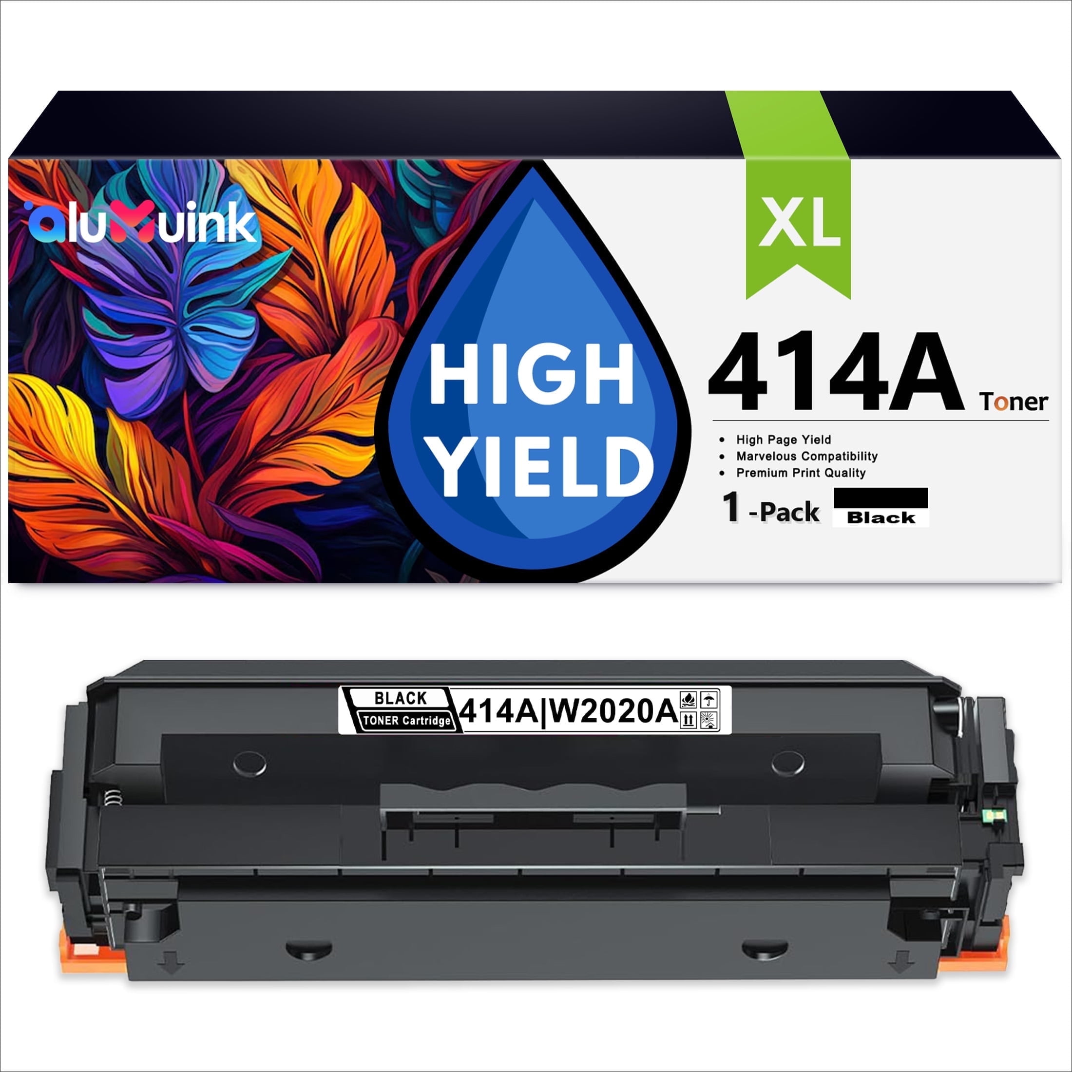 414A Toner Cartridge 1 Pack Compatible for HP 414A W2020A Black Toner ...