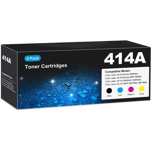 414A Toner Cartridge 4 Pack High Yield MFP M479fdw (with Chip ...