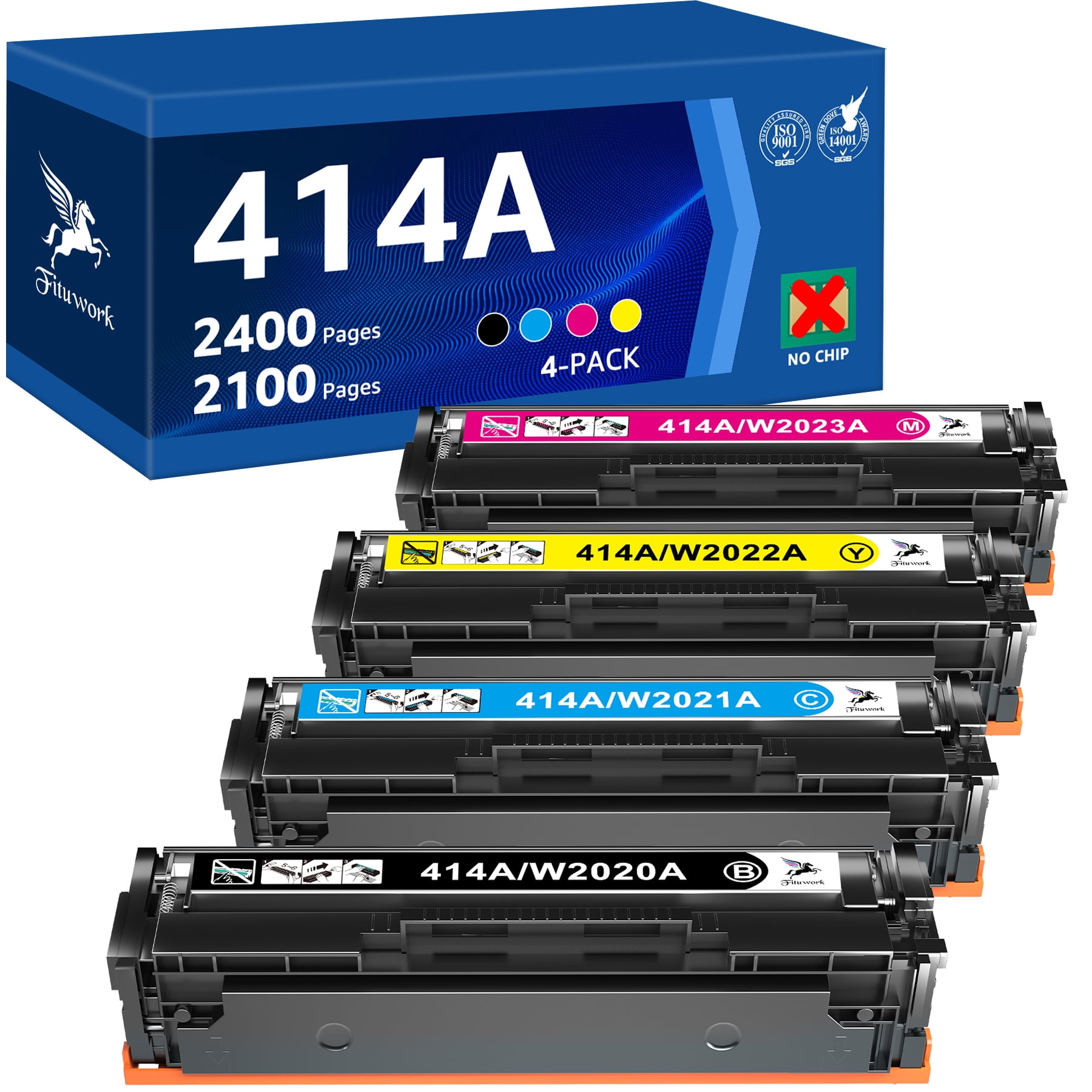 414A Toner Cartridge Compatible for HP 414A 414X 414 W2020A W2021A ...