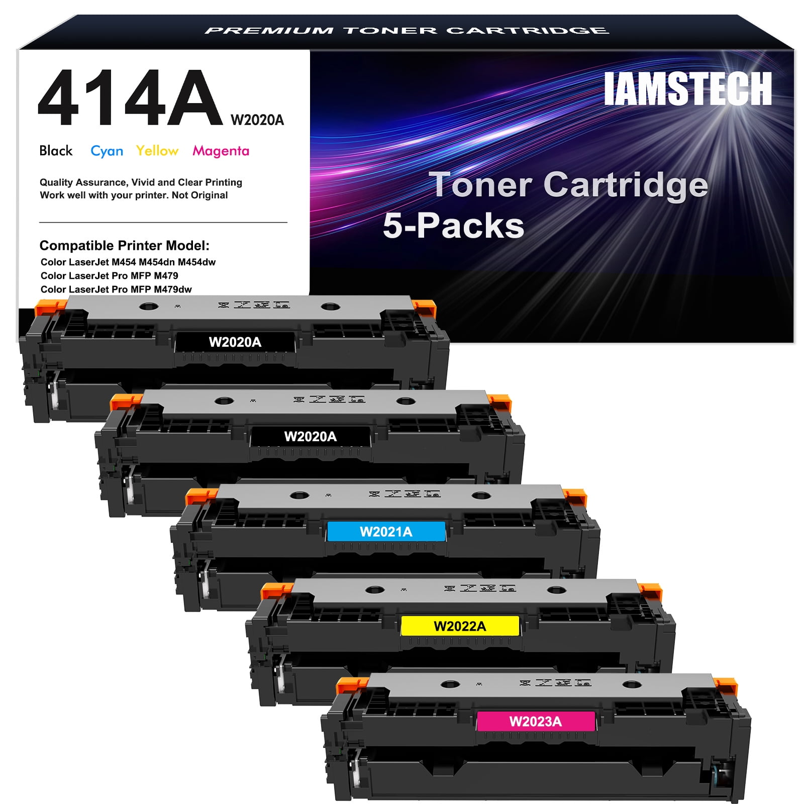 414A Toner Cartridge NO CHIP Compatible for HP 414A 414X 414 W2020A ...