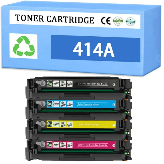 414A Toner Cartridge with chip, Compatible for HP Color LJ Enterprise ...
