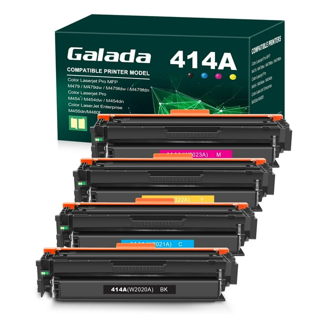 414A Toner Cartridges with Chip Replacement for HP 414A W2020A W2021A ...