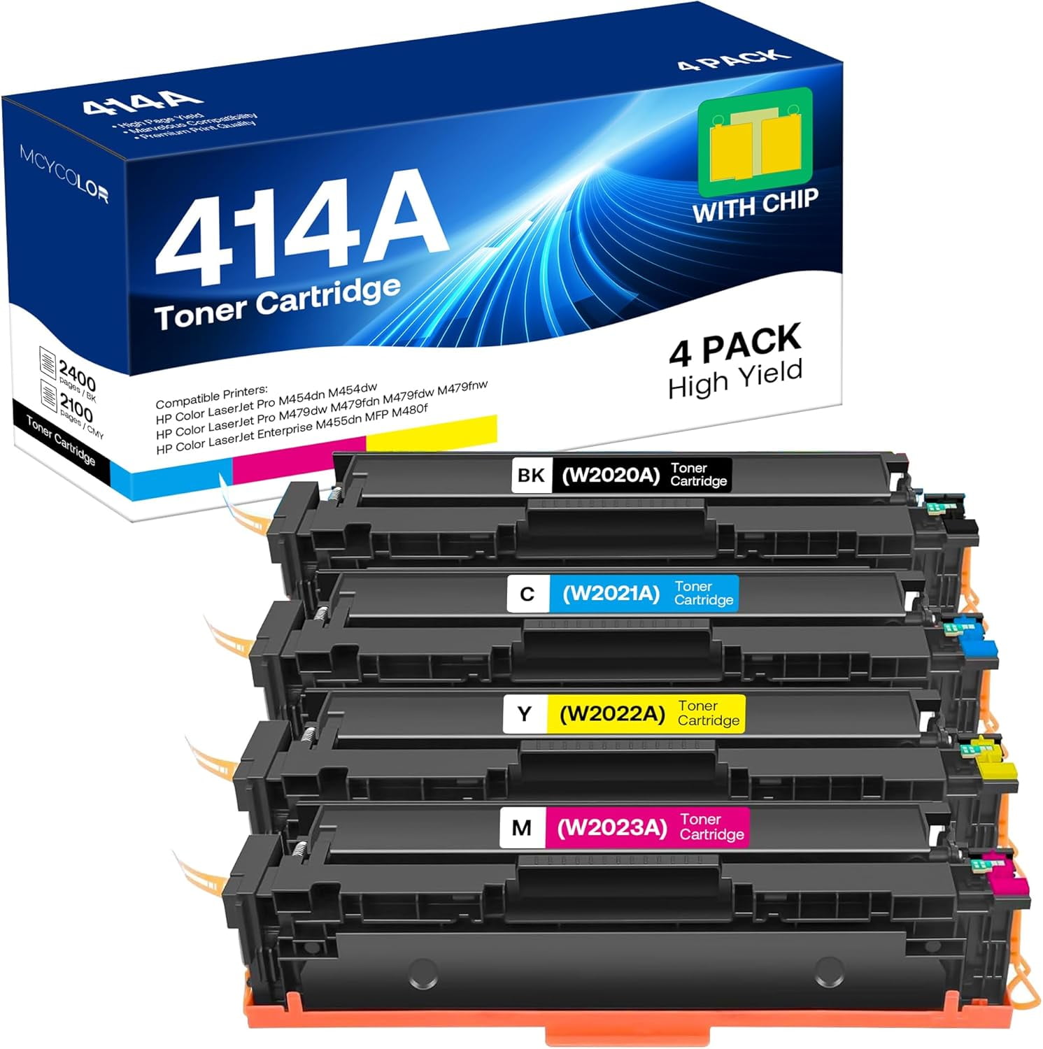 414A Toner Cartridges (with Chip) Compatible for HP 414A Toner ...