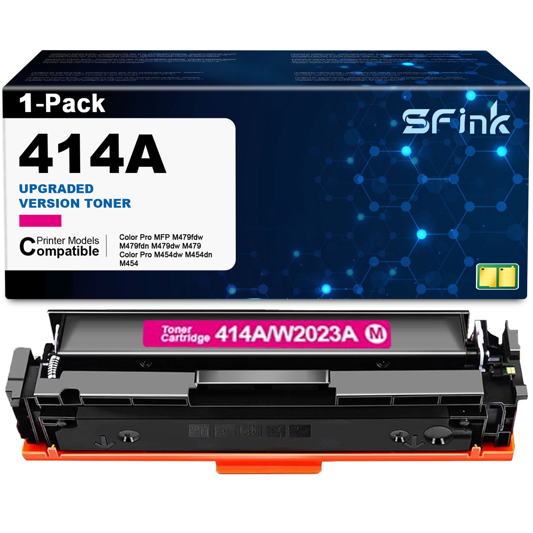 414A W2023A Toner Cartridges (with Chip) 1 Pack Magenta Compatible for ...