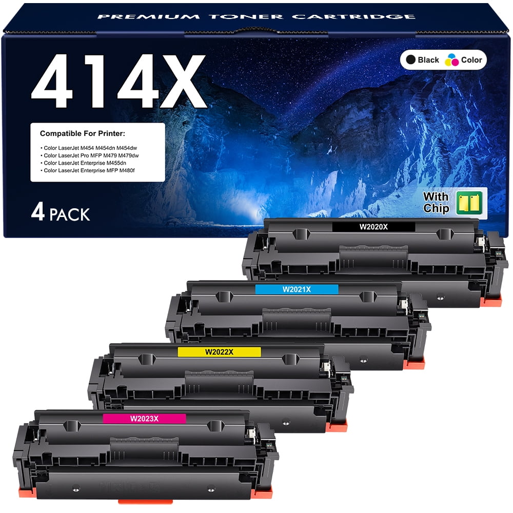 Toner Bank HP 414X 4-Pack Cartridges Compatible with HP Laserjet Pro ...