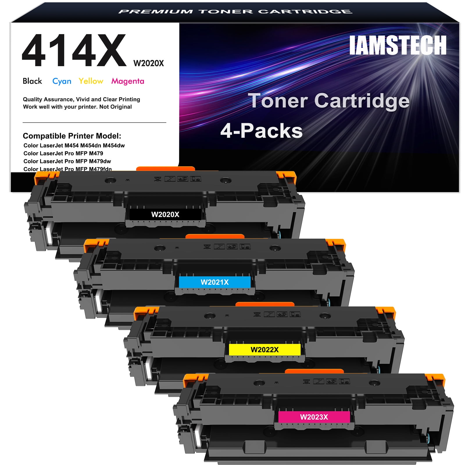 414X Toner Cartridge NO CHIP High Yield Compatible for HP 414A 414X 414 ...