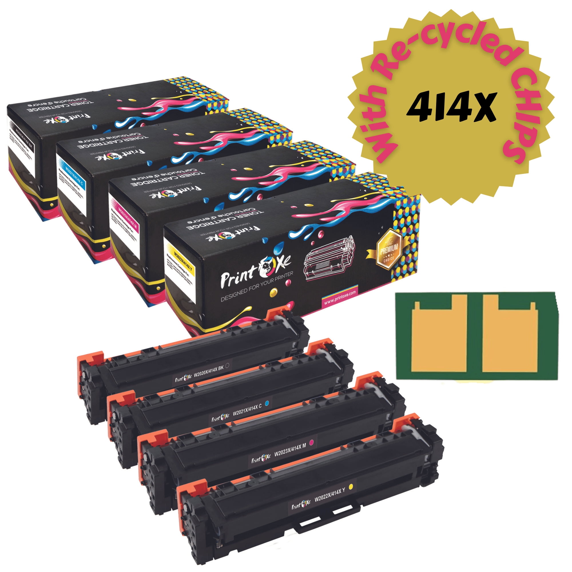 414X With Chips Compatible Set W2020X W2021X W2022X W2023X for HP Color ...