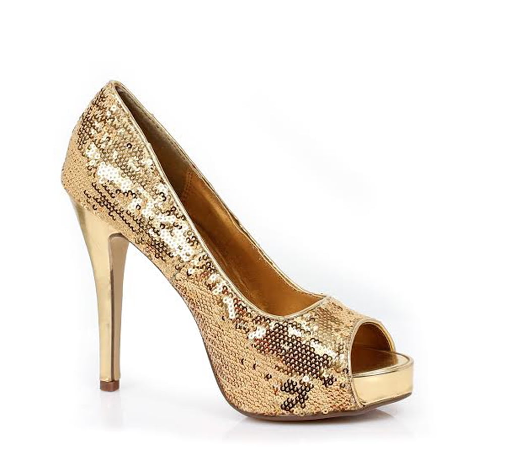 415-FLAMINGO, 4 Inch Heel Glitter Shoes - Walmart.com