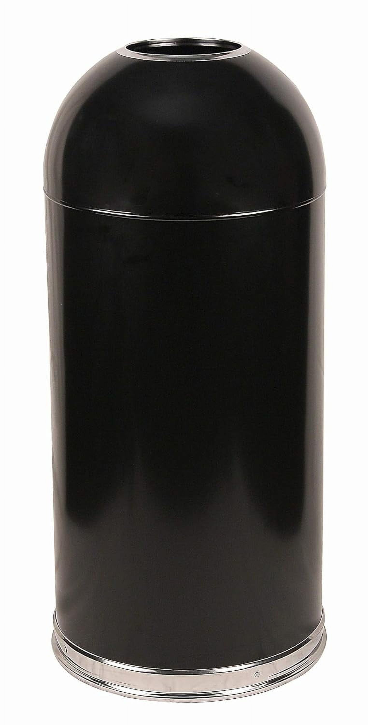 415DTBK Steel 15-Gallon Standard Open Top Indoor Waste Receptacle with ...