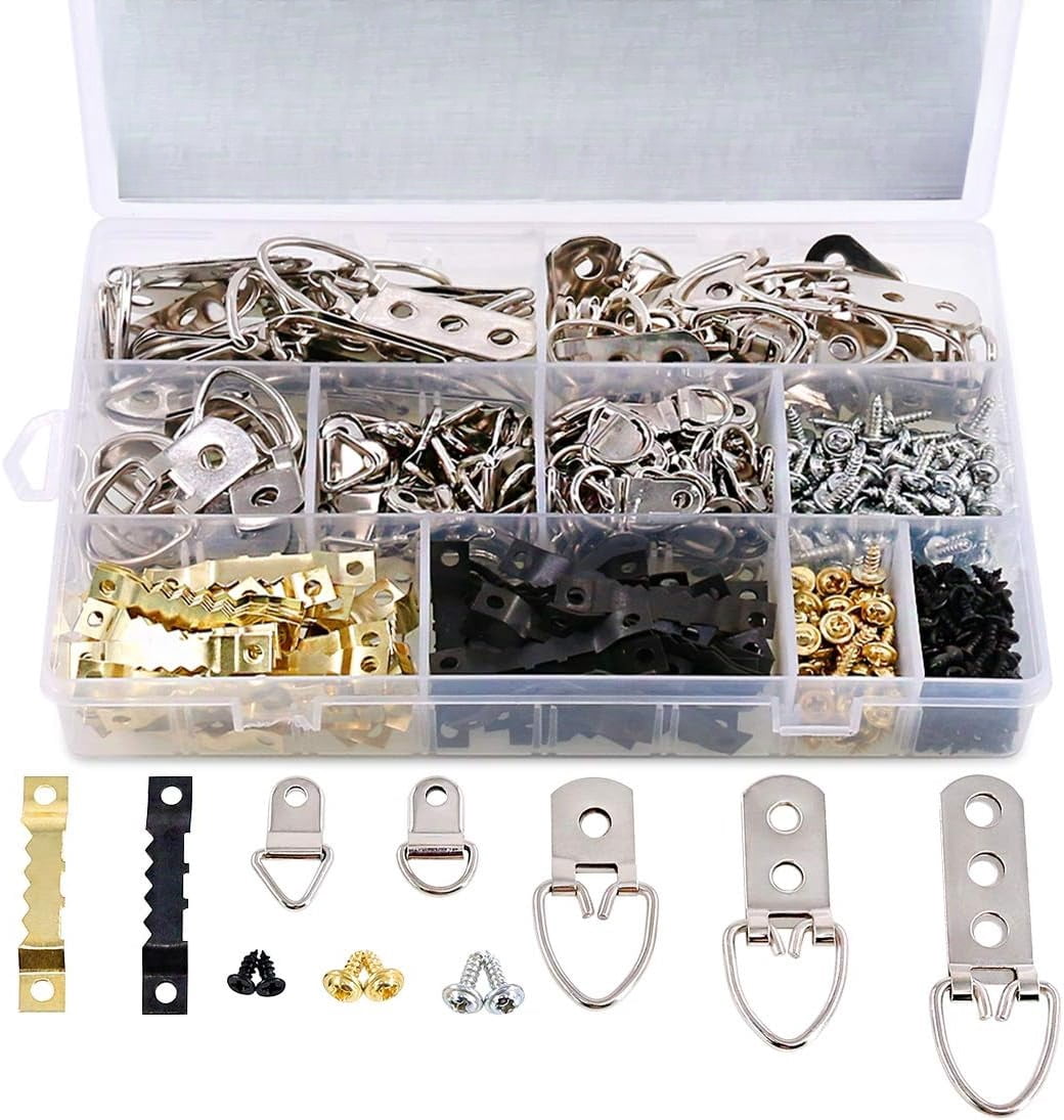 415Pcs Picture Hangers Kit with Screws, Heavy Duty Assorted Picture ...