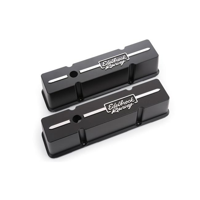 41643 Race Series Tall Valve Cover Kit for Small Block Chevy, Black ...