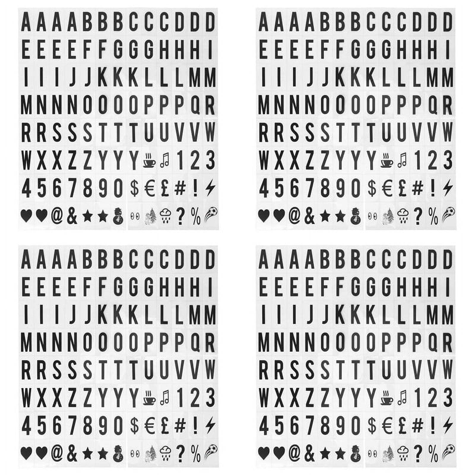 416Pcs Cinematic Lightbox Replacement Letters & Numbers Signs Black 65 ...