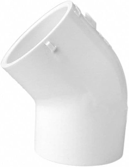 417-080 8in 45 Degree PVC Elbow SlipxSlip$$Plumbing & HVAC - Walmart.com