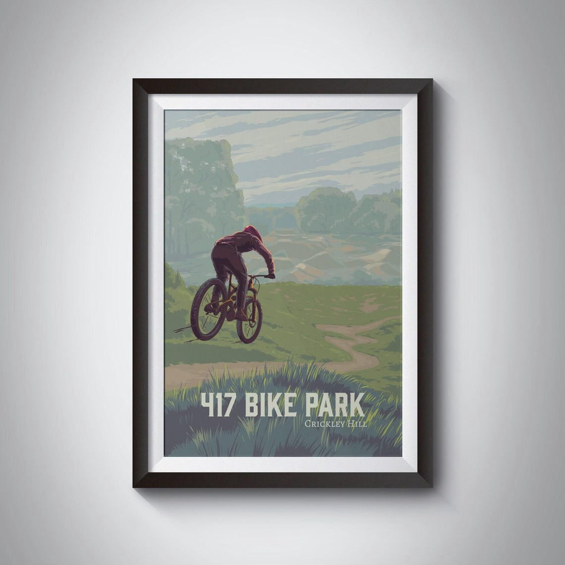 417 Bike Park Mountain Biking Gloucester MTB Trail Art Unframed Paper ...