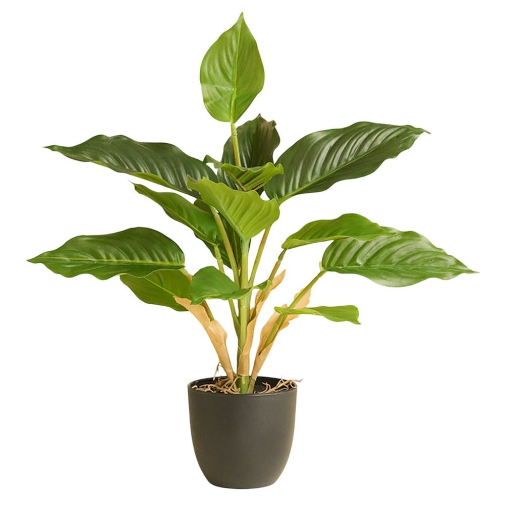 41CM Simulated Green Plant Potted Film Feel Evergreen Home Office ...