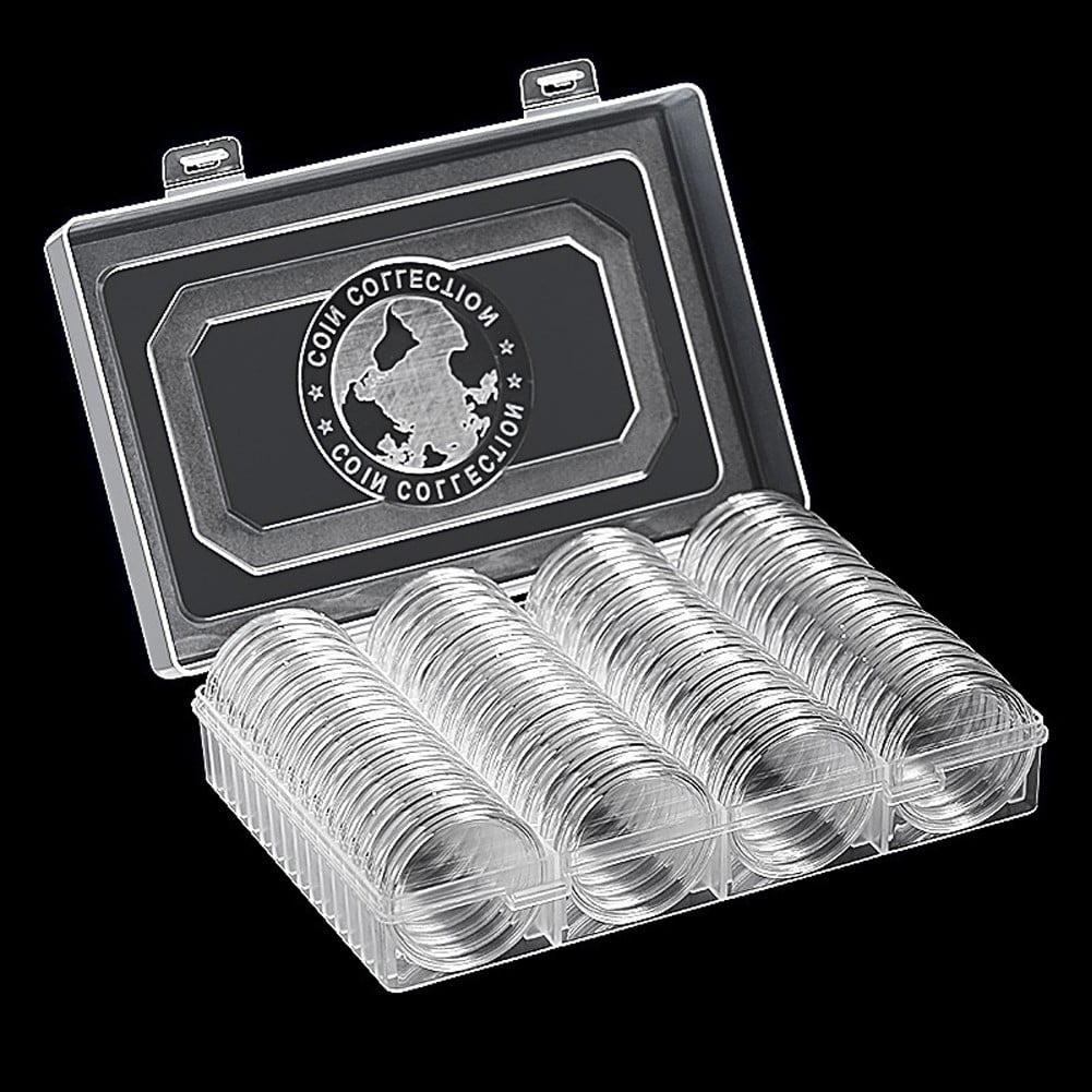 41Mm Coin Holder 60Pcs Coin Capsule With Foam Washer Coin Storage Box ...