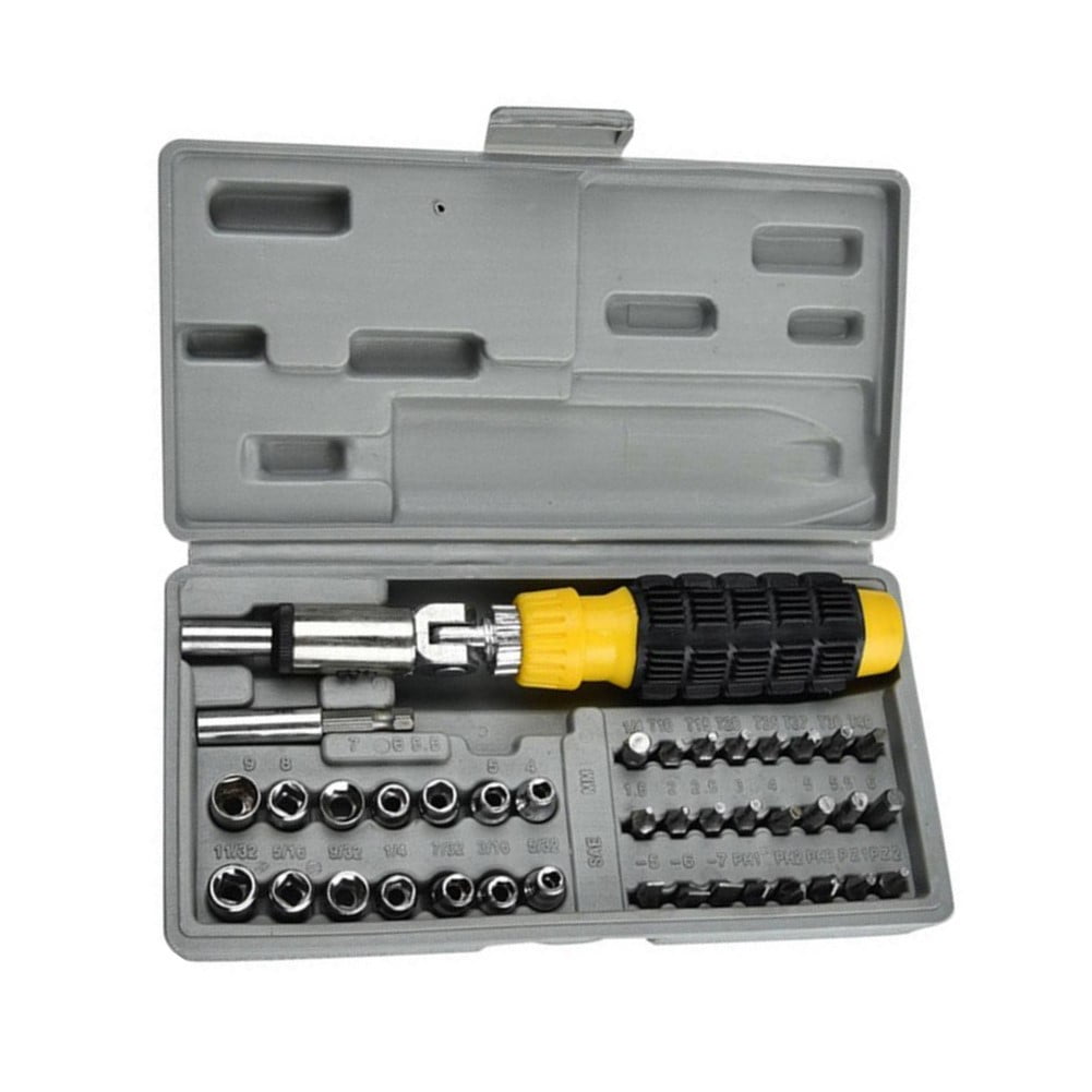 41pc Screwdriver Bit Adjustable Forward & Reverse Socket Wrench impact ...