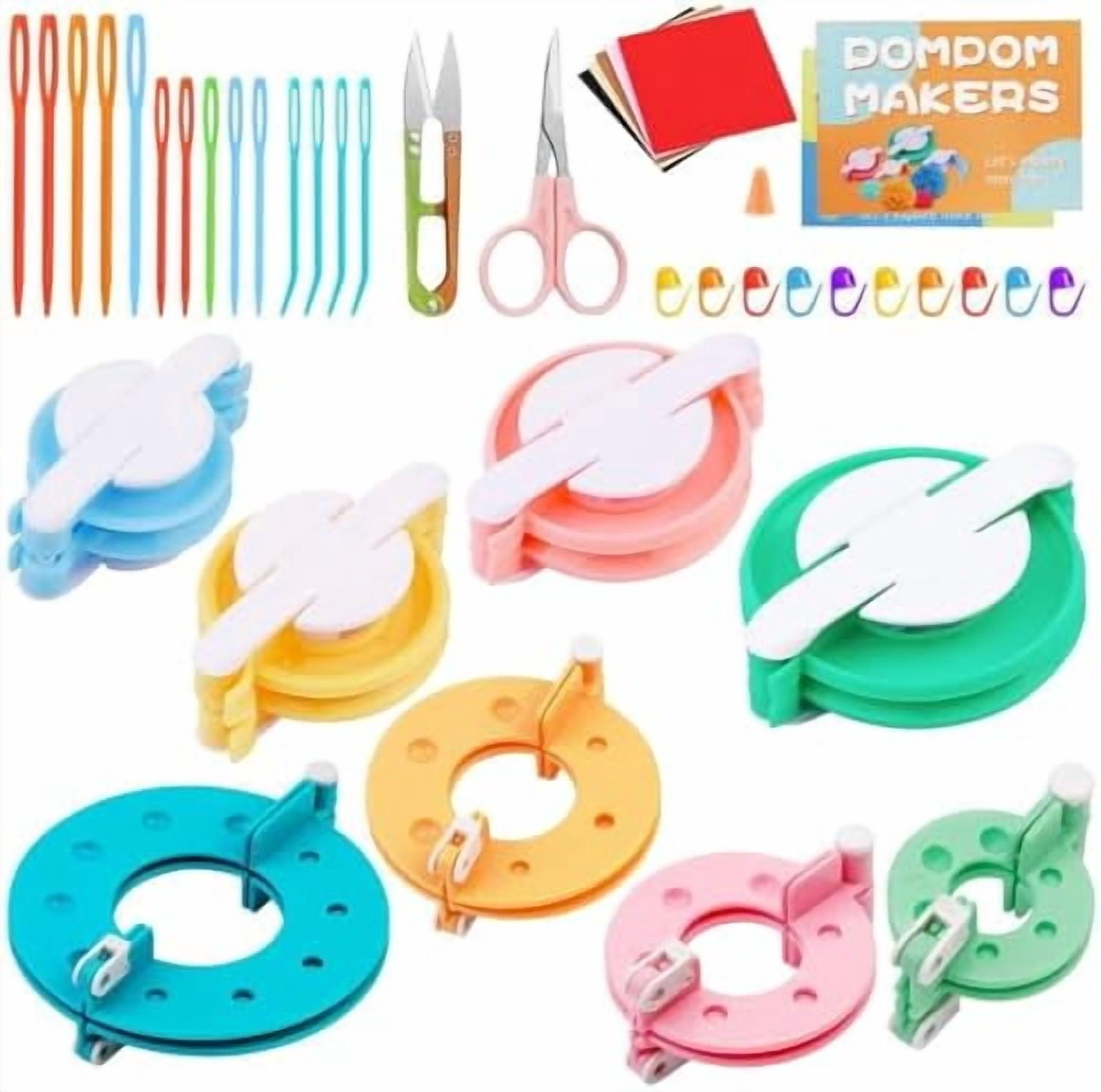 41Pcs Pom Pom Maker Kit, 8 Size Pompom Maker Tools Set with Warped Head ...