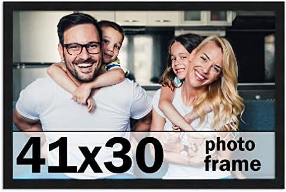 41X30 Frame Black Picture Frame - Complete Modern Photo Frame Includes ...