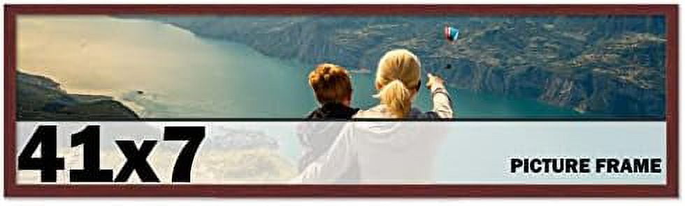 41X7 Frame Brown Mahogany Picture Frame - 100% Solid Wood Frame Kit ...