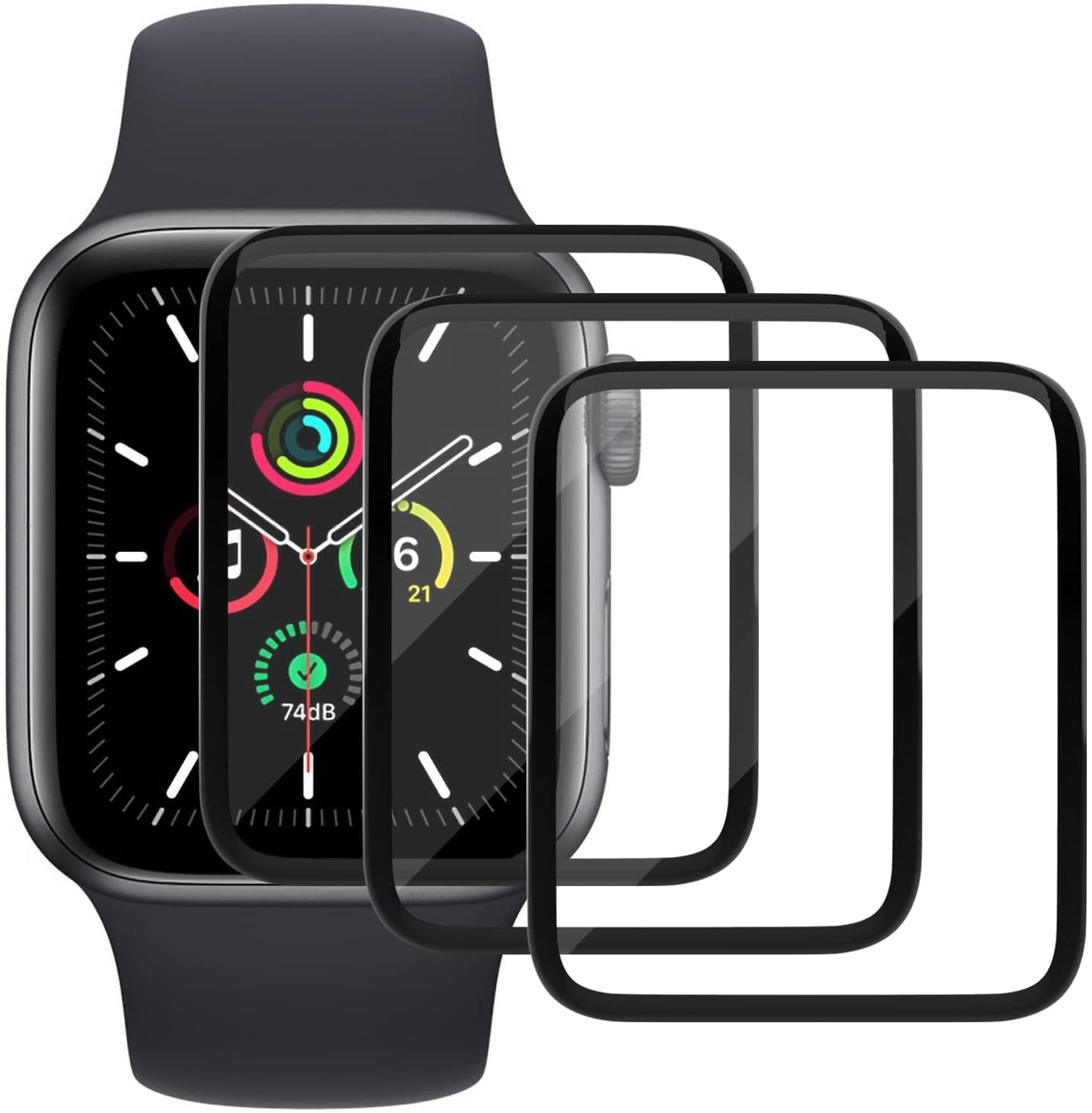 41mm Clear Screen Protector for Apple Watch 3D Curved Edges Full ...