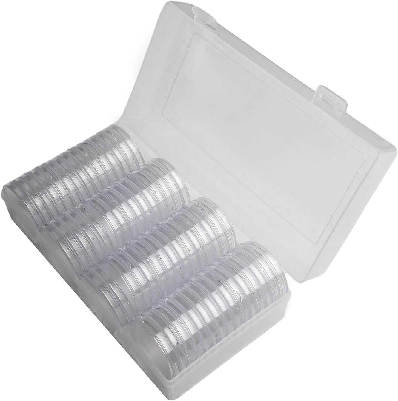 41mm Coin Capsules (60 Pack) - Airtight, Thickened Plastic Coin Holders ...