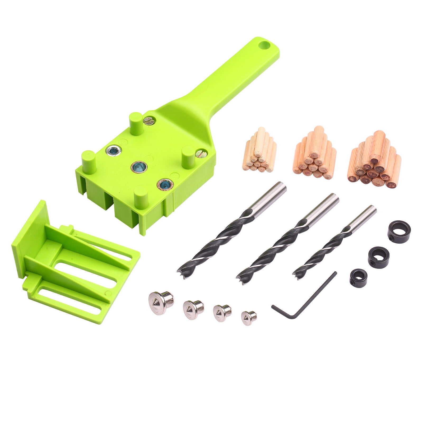 41pcs Quick Wood Doweling Jig Set Handheld Pocket Hole Jig Fit 6/8/10mm ...