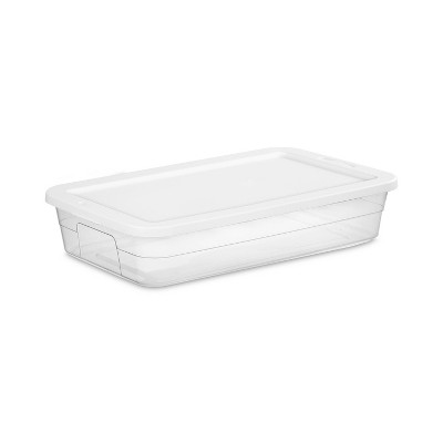 41qt Clear Under Bed Storage Box White - Portable, Lidded, Stackable ...