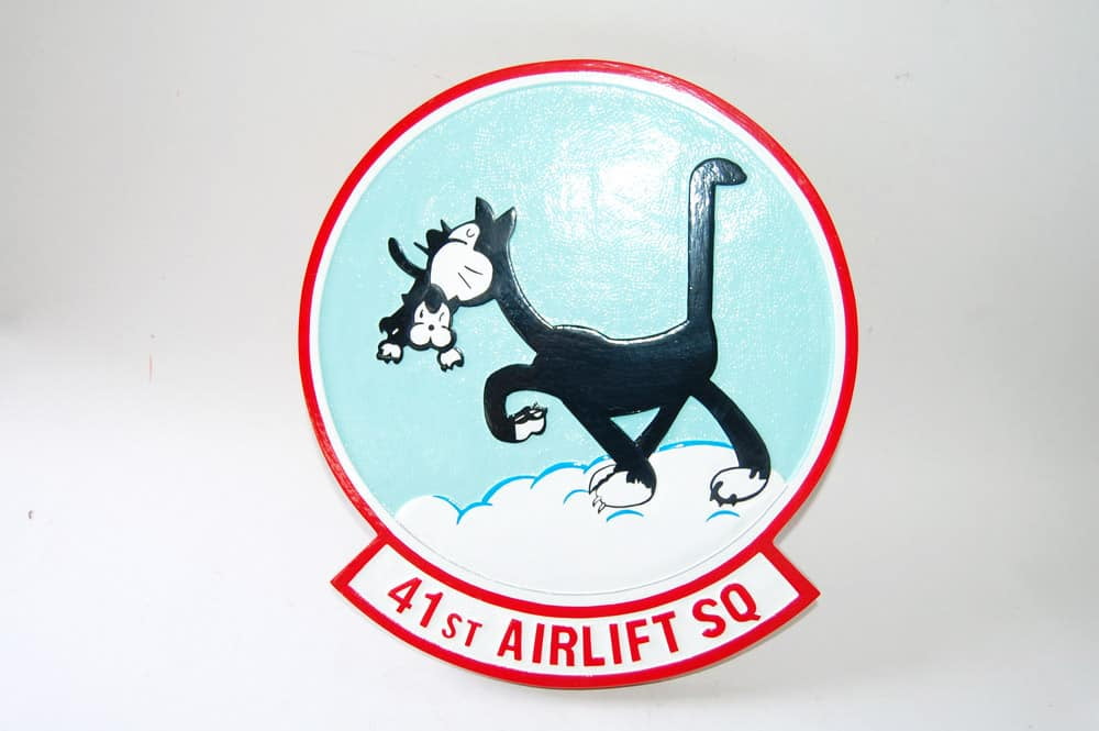 41st Airlift Squadron Plaque,14", Mahogany - Walmart.com