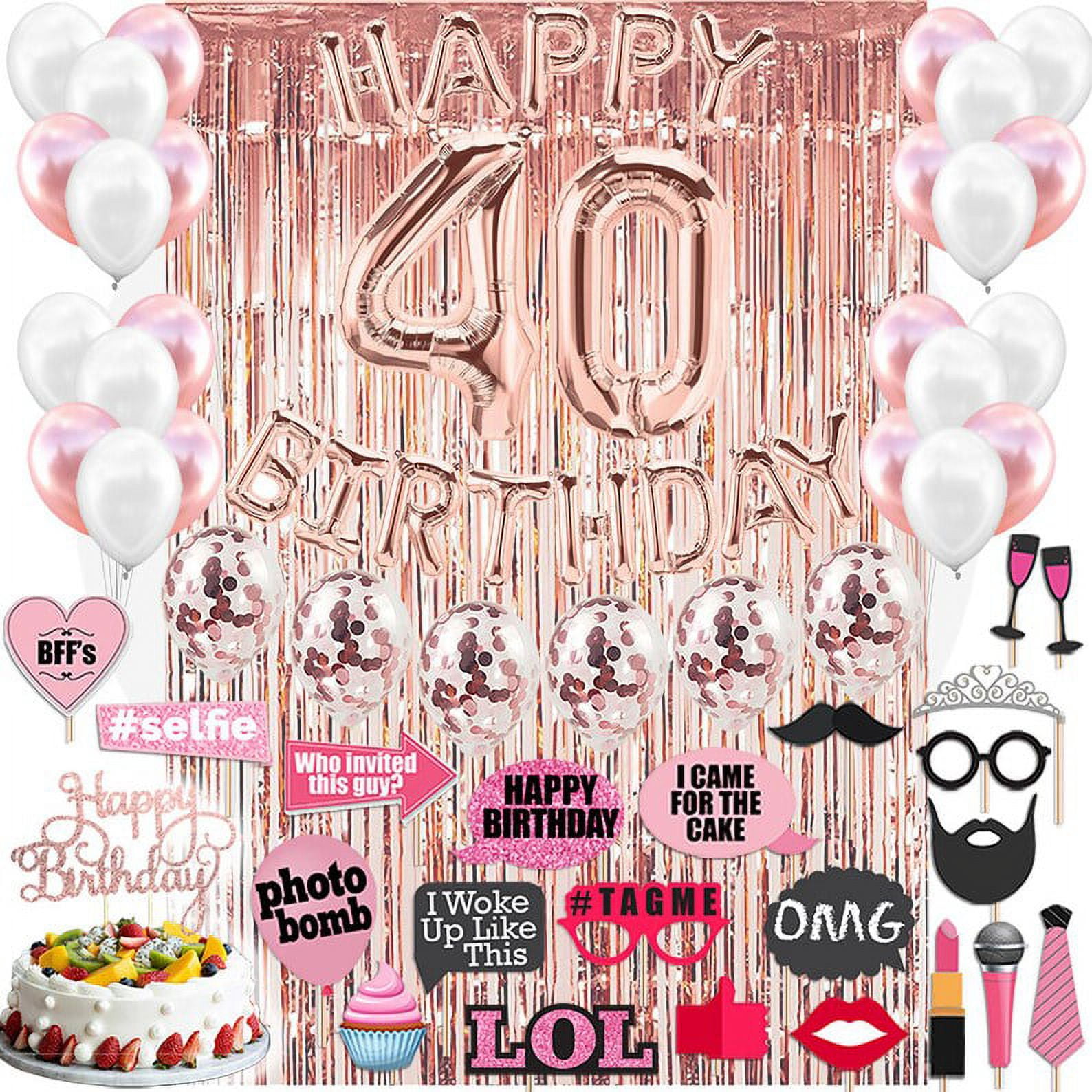41st Birthday Decoration Rose Gold, 41 Party Supplies Decoration, 41st ...